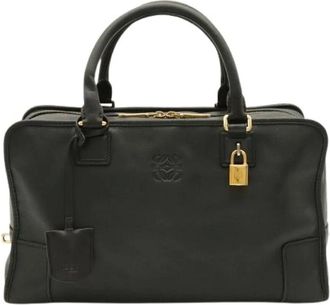 Loewe Sac &agrave; main Amazona 36 en cuir Pre-owned - Femme - Pre-owned - Noir - Taille: ONE Size
