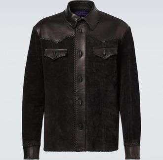 Ralph Lauren Purple Label Surchemise en daim et cuir