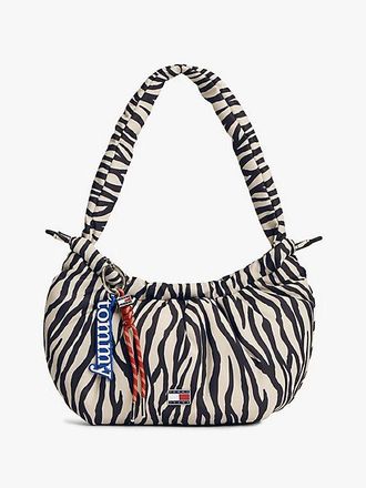 Tommy Hilfiger Sac &eacute;paule &agrave; imprim&eacute; z&egrave;bre et breloques