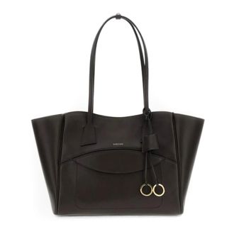 Hidesins Femme, Sacs, Brun, Taille: ONE Size Sac Cabas L en Cuir Lisse