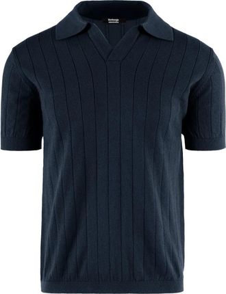 Bomboogie Homme, Pulls, Bleu, Taille: S Polo en coton &agrave; col en V