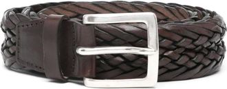 Orciani Homme, Accessoires, Brun, Taille: 110 CM Braided Leather Belt