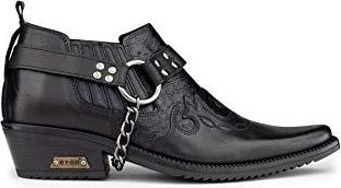 TruClothing Chaussures Homme Cuir v&eacute;ritable Effet Crocodile Ceinture cha&icirc;ne Talon cubain