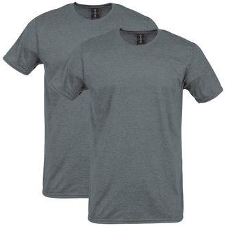 Gildan Unisex-Erwachsene Softstyle Cotton, Style G64000, Multipack T-Shirt, Graphite Heather (2er-Pack), Mittel