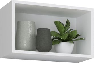 VCM Holzregal h&auml;ngend/platzsparendes Regal/Ma&szlig;e: H. 30 x B. 50 x T. 28 cm/Elegantes Regal h&auml;ngend/Aufbewahrungsregal/B&uuml;cherregal/Wandboard - Arila S