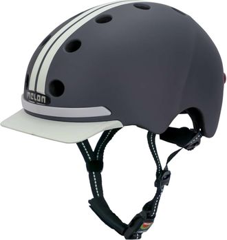 Melon Fahrradhelm E-Series &raquo;Highway&laquo; f&uuml;r Damen & Herren | sicherer Cityhelm mit Beleuchtung | Front- und R&uuml;cklicht | XL-XXL (58-63 cm) | grau
