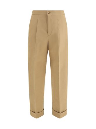 Umit Benan Tailored Cotton Trousers - Beige