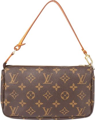 Louis Vuitton Crossbody Bags - Louis Vuitton Canvas Monogram Pochette Accessoire - Gr. unisize - in Braun - für Damen