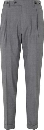 Berwick 1707 Homme, Pantalons, Gris, Taille: XL Barber Long Doppia Pinces Lana Stretch