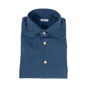 Kiton Cotton Shirt - - Shirts - Herren - Blau - M