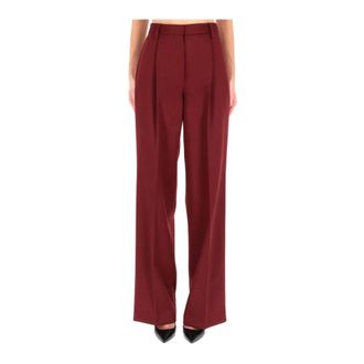 Dries Van Noten High-Waisted Plissierte Wide-Leg-Hose - - Trousers - Damen - Braun - M