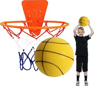 Generico Leiser Basketball: PU, 18 cm, leiser, &Uuml;bungsausr&uuml;stung, &Uuml;bungen im Innenbereich von Wohnungen, Fitness&uuml;bungen zu Hause, Montage in P