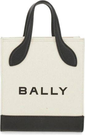 Bally Femme, Sacs, Beige, Taille: ONE Size Cabas en toile avec garniture en cuir