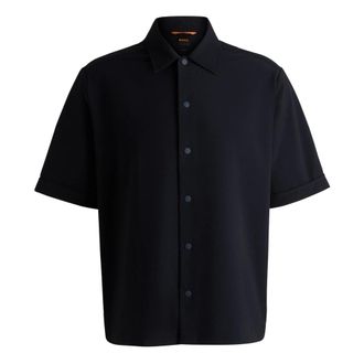 HUGO BOSS Homme, Chemises, Bleu, Taille: XL Chemise Seersucker pour Homme