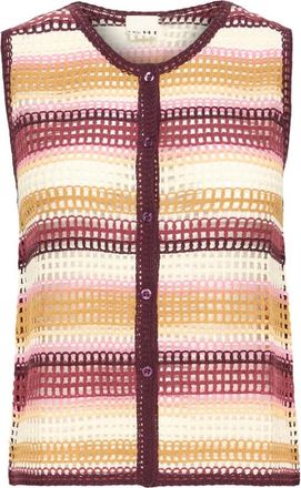Ichi Ichi, Femme, Pulls, Multicolore, Taille: 42 FR Top sans manches en crochet