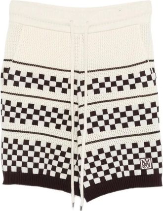 Amiri Homme, Shorts, Beige, Taille: M Checkered Mesh Short