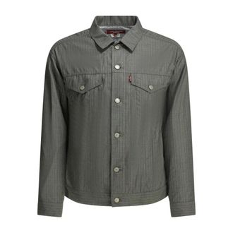 Junya Watanabe Gestreifte Trucker-Jacke - - Jackets - Herren - Grau - M