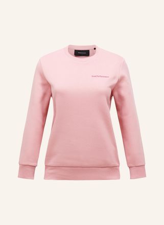 Peak Performance W Original Small Logo Crew Sweatshirtpullover rosa