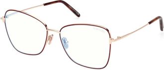 Tom Ford unisex, Accessoires, Rouge, Taille: 55 MM Optical Frame