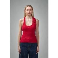 Courr&egrave;ges Tank Top Double Buckle 90s Rib