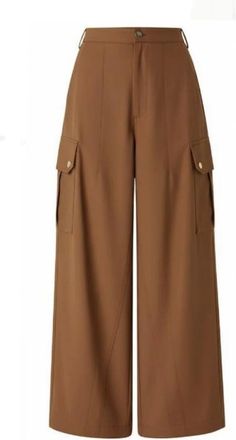 Pinko Pinko, Femme, Pantalons, Brun, Taille: 40 FR Pantalon Cargo Large
