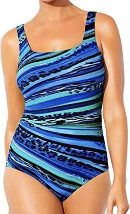 Generic Maillot De Bain Femme 1 Piece Amincissante Slim Maillot De Bain 1 Pièce pour Femme Bretelles Ajustables Absorbant Confortable Et Discret Maillot De Ba
