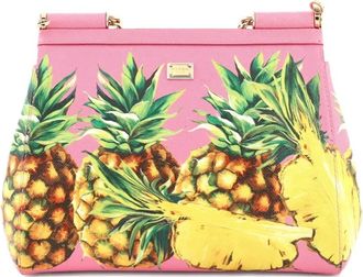 Dolce & Gabbana Miss Sicily Bag Printed Leather Medium satchel - Rosa