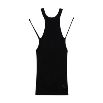 Msgm Msgm, Femme, Tops, Noir, Taille: 36 FR Haut dos nu Techno Viscose