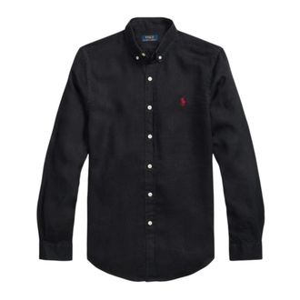 Ralph Lauren Homme, Chemises, Noir, Taille: 2XL Chemise en lin coupe personnalis&eacute;e