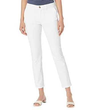Tommy Hilfiger Hampton Pantalon Chino pour Femme, Pantalon léger avec Coupe décontractée, Blanc, 34
