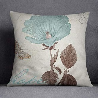 Bonamaison Le Jardin du Lin Kissenhüllen, Cotton, Mehrfarbig, 45x45