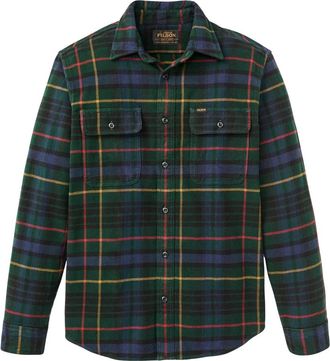 Filson Chemise de travail vintage en flanelle - Homme - Chemises - Vert - Taille: L