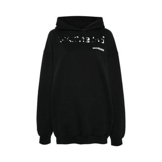 Balenciaga Handgezeichnetes Logo Baumwollhoodie - - Sweatshirts & Hoodies - Herren - Schwarzk - M