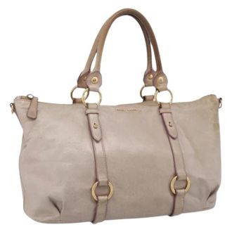 Miu Miu Sac cabas Pre-owned - Femme - Pre-owned - Beige - Taille: ONE Size