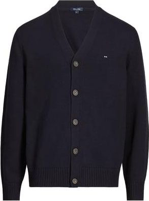 Eden Park Cardigan aus Wolle und Baumwolle in Blau