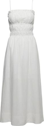 Wakakuu Icons Femme, Robes, Blanc, Taille: 42 FR Verona Linen Tencel Dress