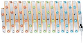 Paulmann 3989 LED Stripe TIP Komplett Set 10m RGB IP20 230/24V incl. 19 Watt dimmbar Lichtband Weiß Kunststoff