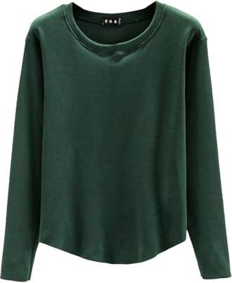 Generic sous Pull Femme Haut Thermique Femme sous Pull Thermique Femme Doux Glamour Top Thermique Manches Longues Seamless avec Soutien Gorge Polaire Bross&eacute;e 