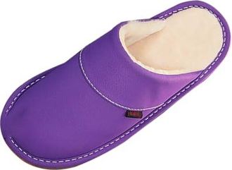 Generic Pantoufles dint&eacute;rieur antid&eacute;rapantes en Coton Chaud, Chaussures imperm&eacute;ables pour Femmes,Violet,37 EU