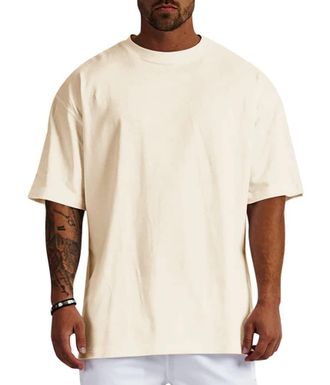 Minetom Herren T-Shirt Oversize Fit Kurzarm Oberteil mit Rundhals S&uuml;ssigkeiten Farben Candy Colors Weit Geschnittenes Lang Tee Einfarbig Basic Shirt T Shirts 