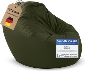 BuBiBag 2in1 Sitzsack L - XXL mit F&uuml;llung f&uuml;r Kinder & Erwachsene, Gaming Beanbag & Bodenkissen f&uuml;r Indoor & Outdoor Sessel Pflegeleicht & Wasserabweisend XXX