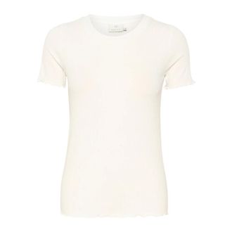Kaffe T-shirt Craie Kadrew Haut Manches Courtes - Femme - Tops - Blanc - Taille: 46 FR