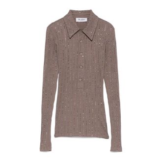 The Attico Faded Mud T-Shirt - - Tops - Damen - Braun - M
