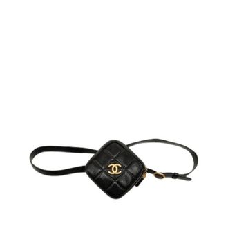 Chanel Pre-owned Chanel Quilted Caviar Leder G&uuml;rteltasche - - Pre-owned - Damen - Schwarzk - ONE SIZE