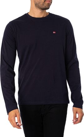 Napapijri Salis Langarm-T-Shirt, Blau