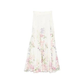 Charo Ruiz Ibiza Femme, Jupes, Multicolore, Taille: 40 FR Jupe Maxi Trap&egrave;ze Taille Haute