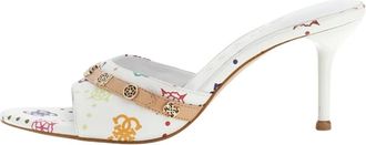 Guess Femme, Chaussures, Blanc, Taille: 41 EU Sandales Iory Logo