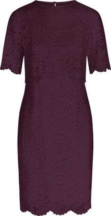 Apart Fashion APART Spitzenkleid mit Spitzenjäckchen aus Kleid und Bolerojäckchen, Pflaume, 42