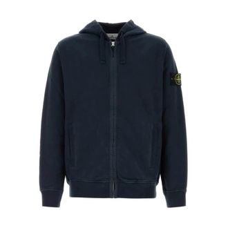 Stone Island Homme, Sweatshirts et sweats &agrave; capuche, Bleu, Taille: S Vestes zipp&eacute;es &eacute;l&eacute;gantes
