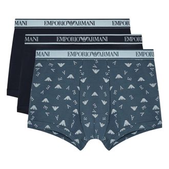 Emporio Armani Homme, Sous-v&ecirc;tements, Bleu, Taille: L Lot de trois boxers avec ceinture &agrave; logo Core